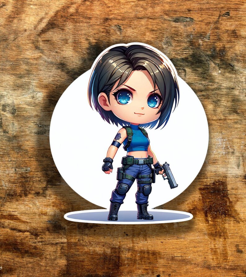 Resident Evil Inspired Chibi Sticker: Horror Gamer Decal for Laptops ...