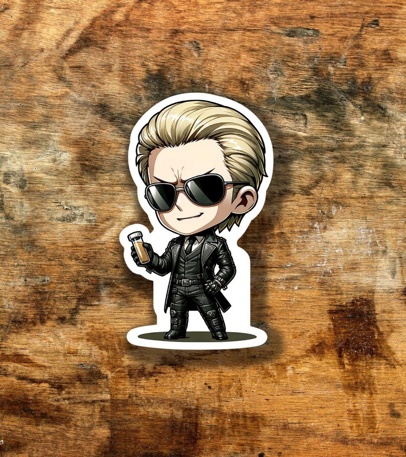 Resident Evil Inspired Chibi Sticker: Horror Gamer Decal for Laptops ...