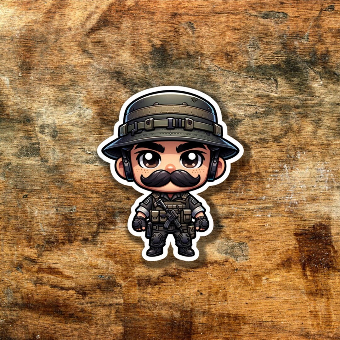 Captain Price Inspired Chibi Sticker Captain Price Inspired Chibi ...
