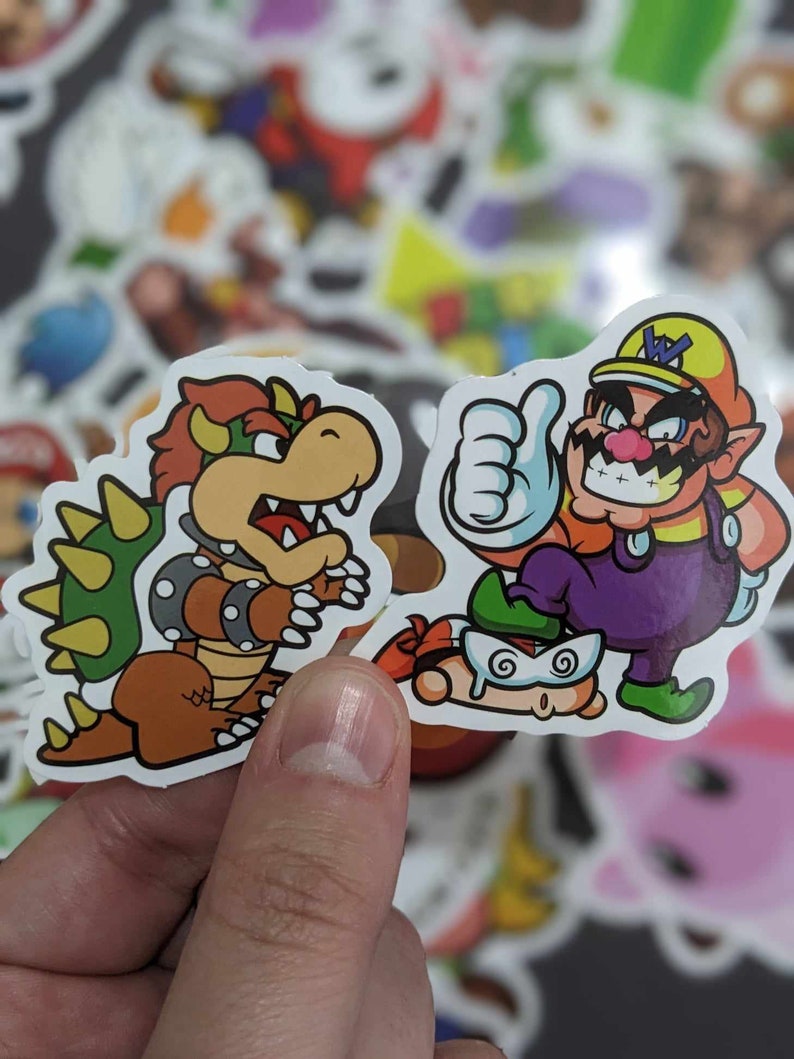 50 Mario Stickers Mario Decal - Etsy
