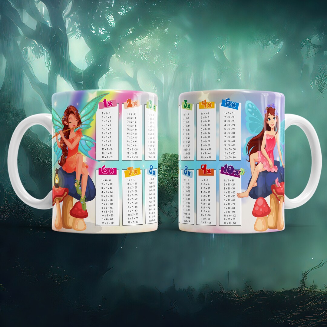 Mug Cup Multiplication Tables Fairy Children's Gift - Etsy UK