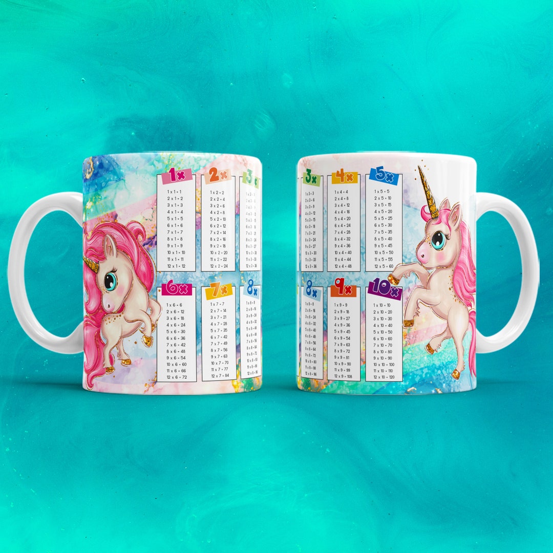 Mug Multiplication Table Cup Unicorn Child Gift - Etsy
