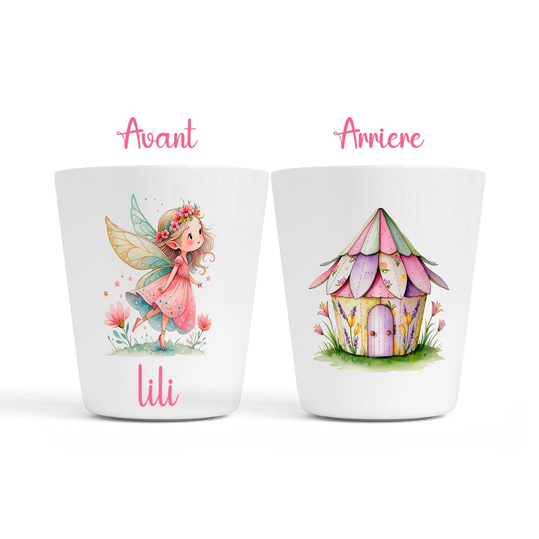 Unbreakable Glass Cup for Children, Fairy Little House - Personalized ...
