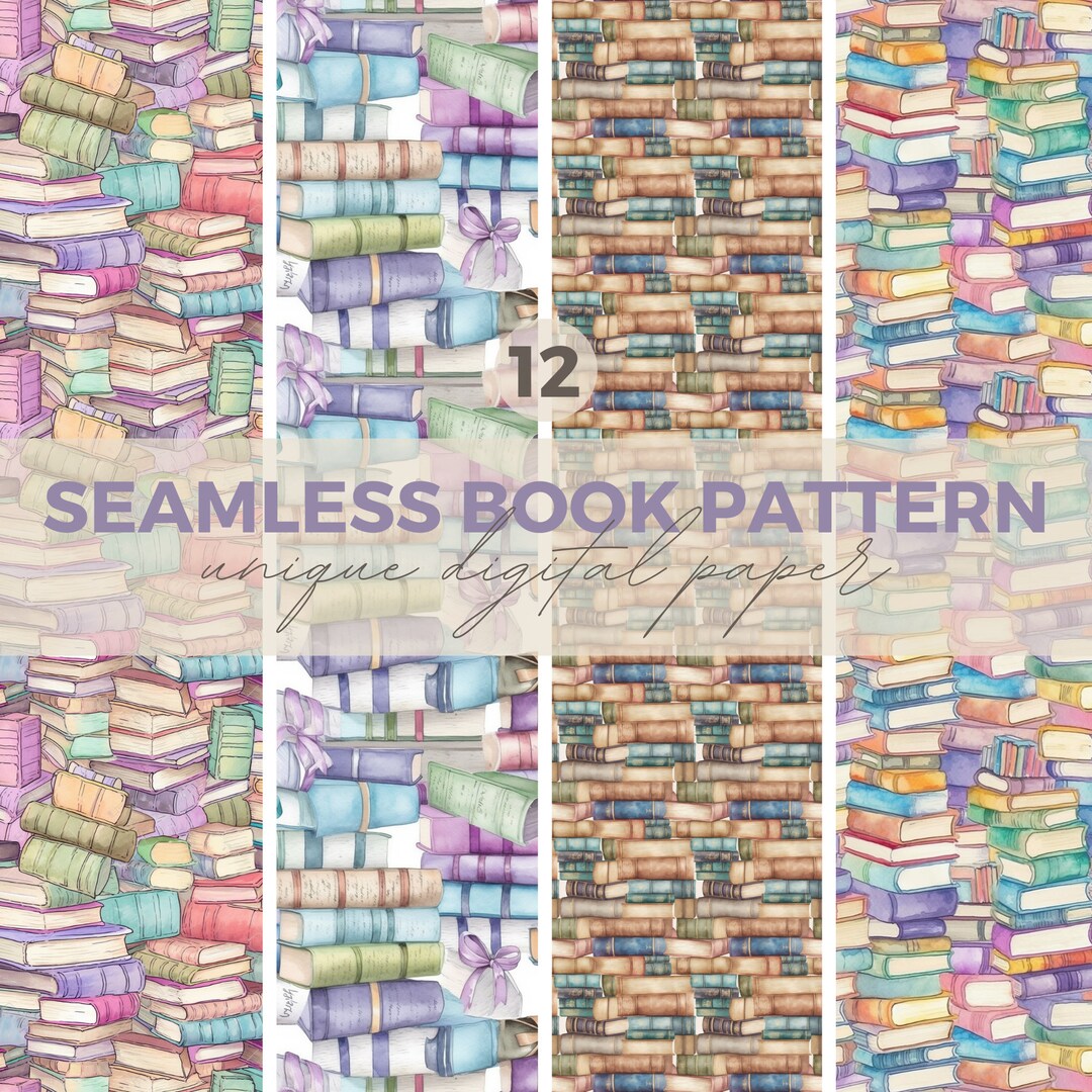 Books Digital Paper Book Background Watercolor Paper - Etsy