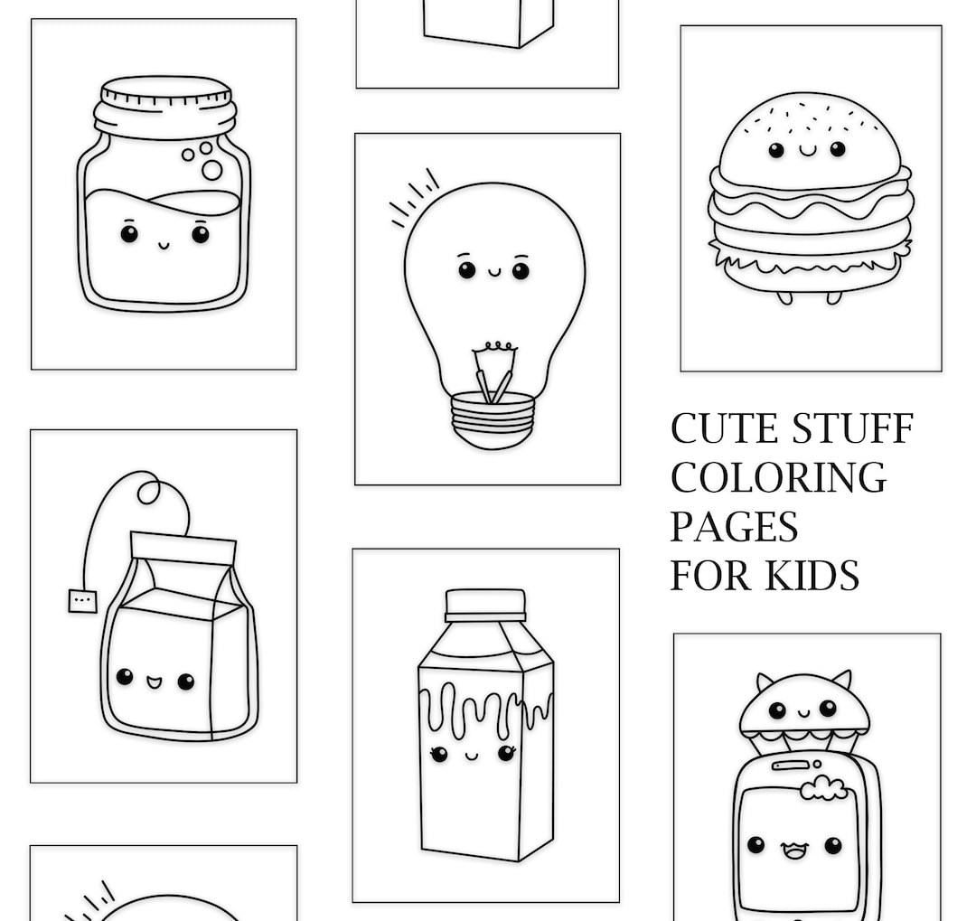 Cool Stuff Coloring Pages Kid's Printable Coloring - Etsy