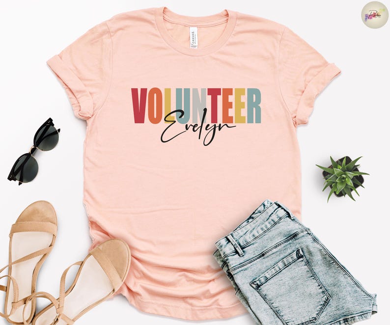 Custom Name Volunteer T-shirt: Personalized Appreciation Gift - Etsy