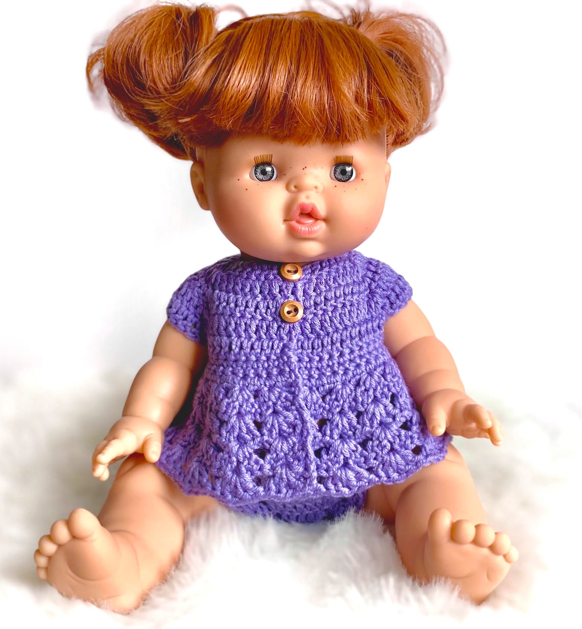 Baby Doll Sweater and Bloomers Crochet Pattern, Doll Sweater Pattern ...