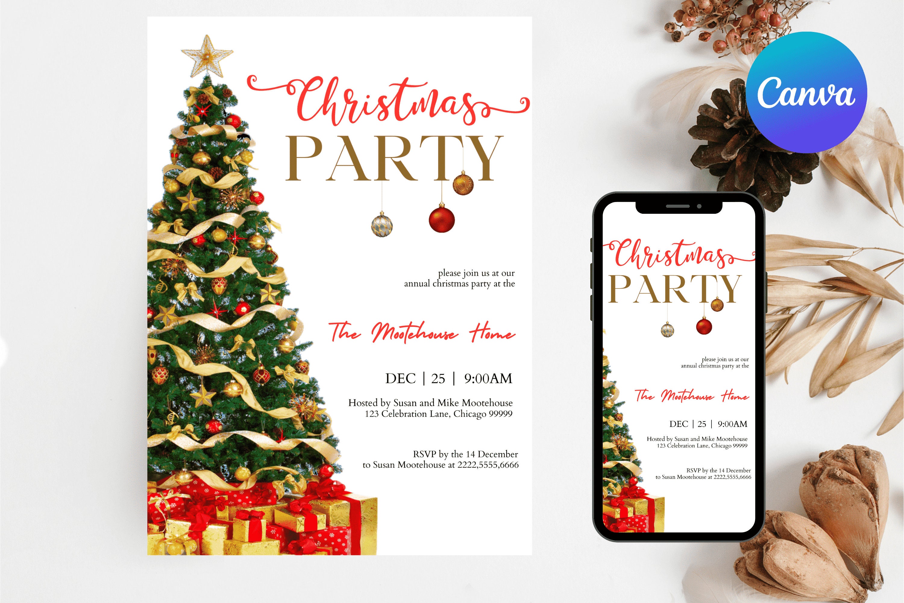 Christmas Party Invitation Christmas Party Invite Christmas Party ...