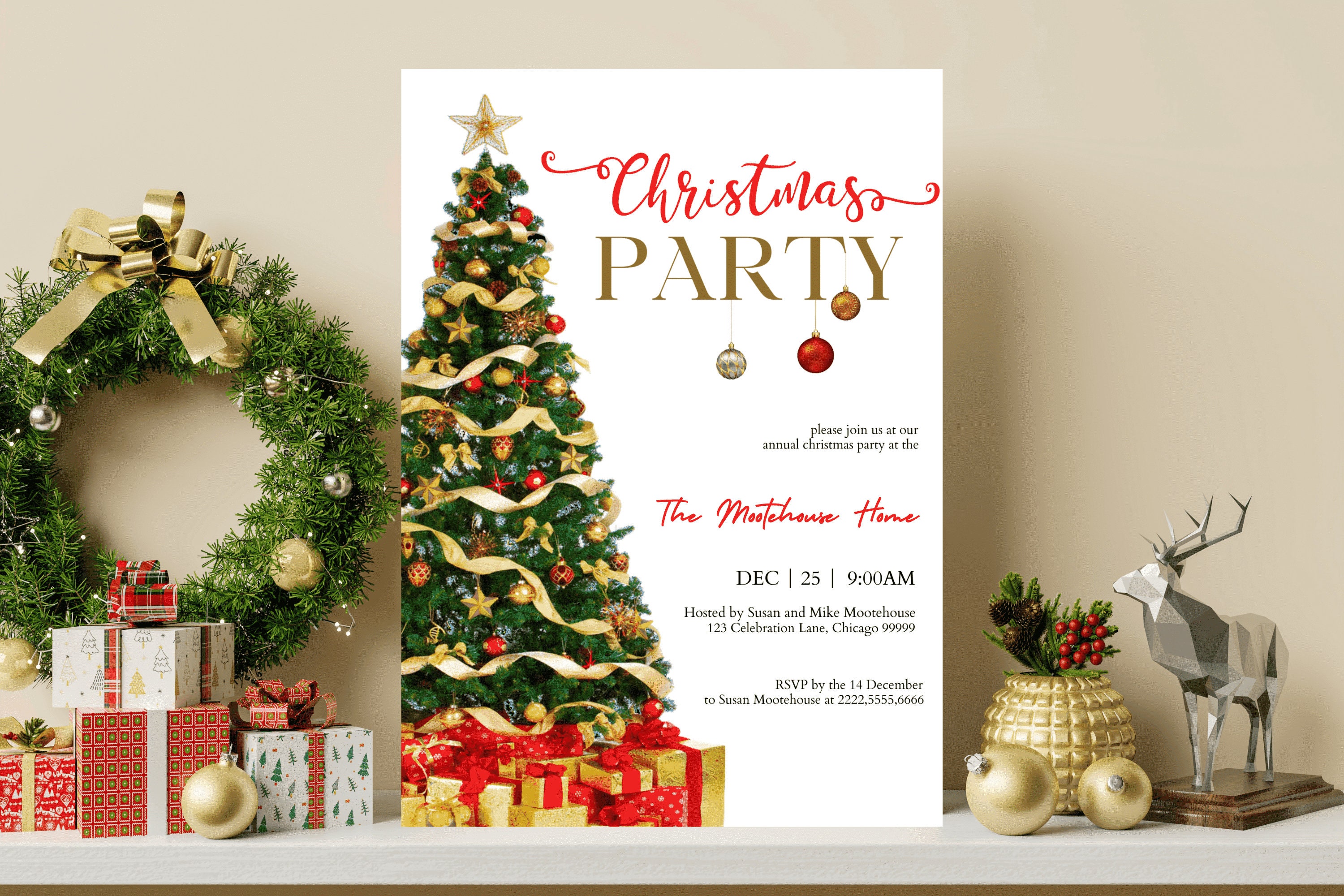 Christmas Party Invitation Christmas Party Invite Christmas Party ...
