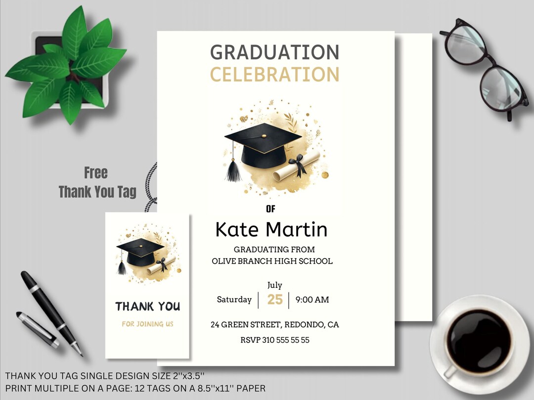 Graduation Invitation High School Graduation Invitation College ...