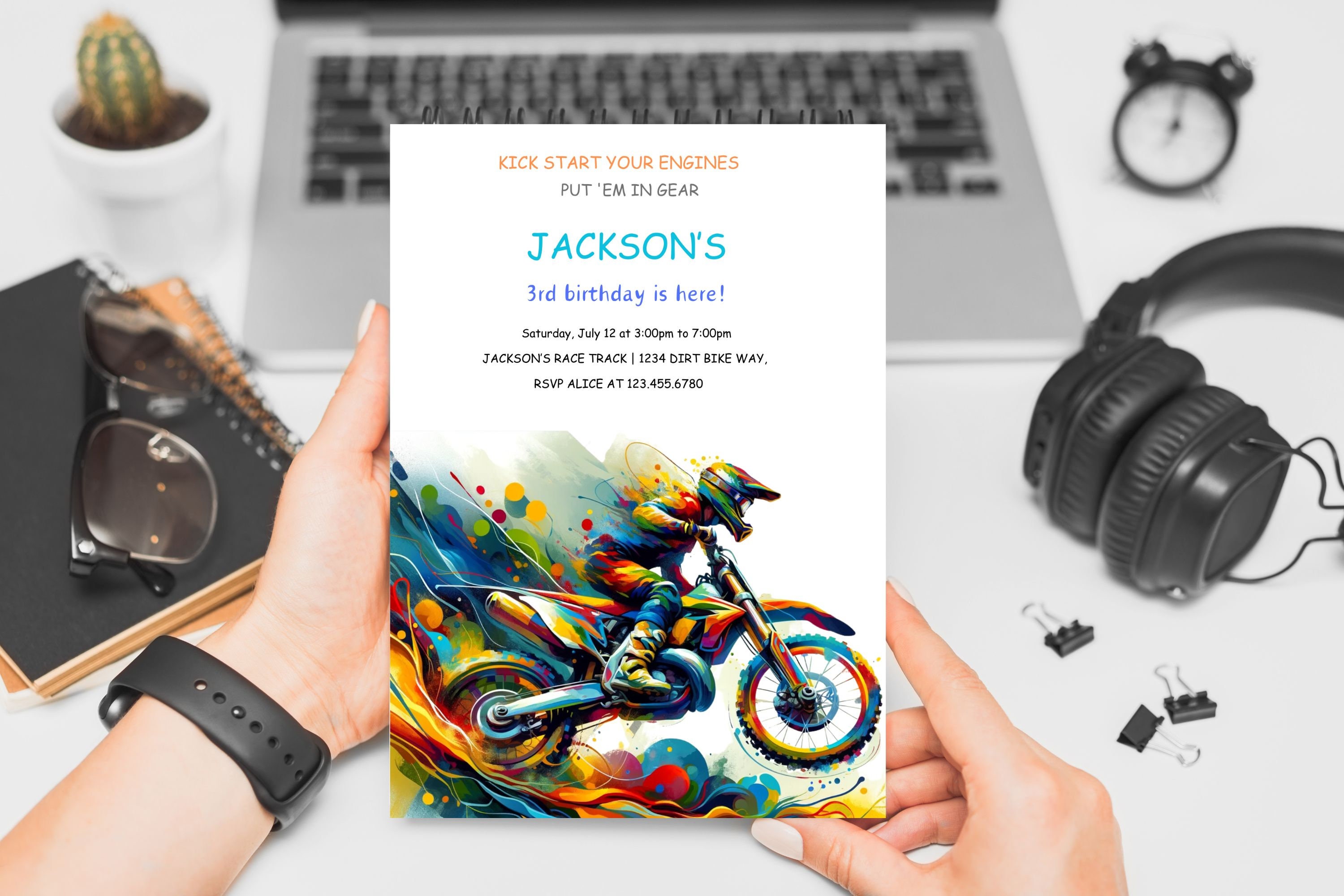 Editable Motorbike Invitation Instant Download Dirt Bike Invite ...