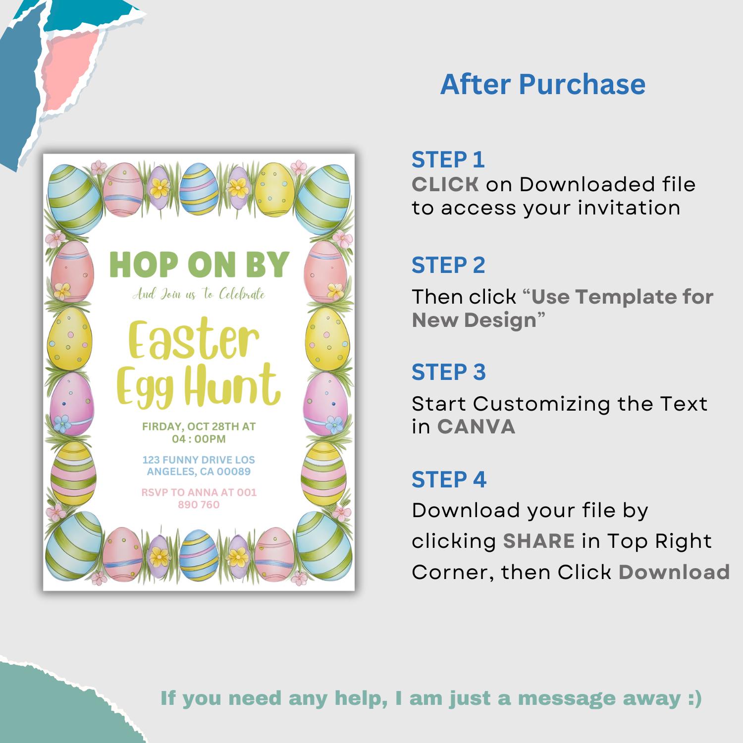 Editable Easter Egg Hunt Flyer Template, Printable Easter Egg Hunt ...