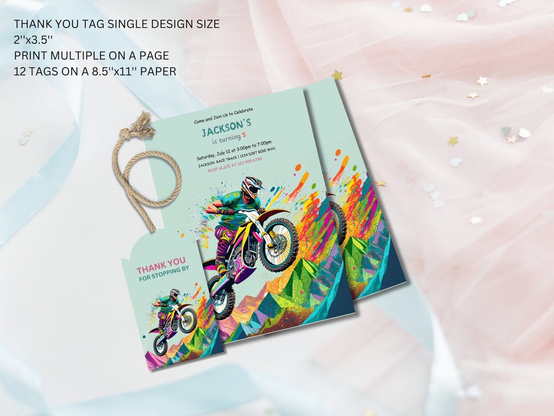 Editable Motorbike Invitation Instant Download Dirt Bike Invite ...