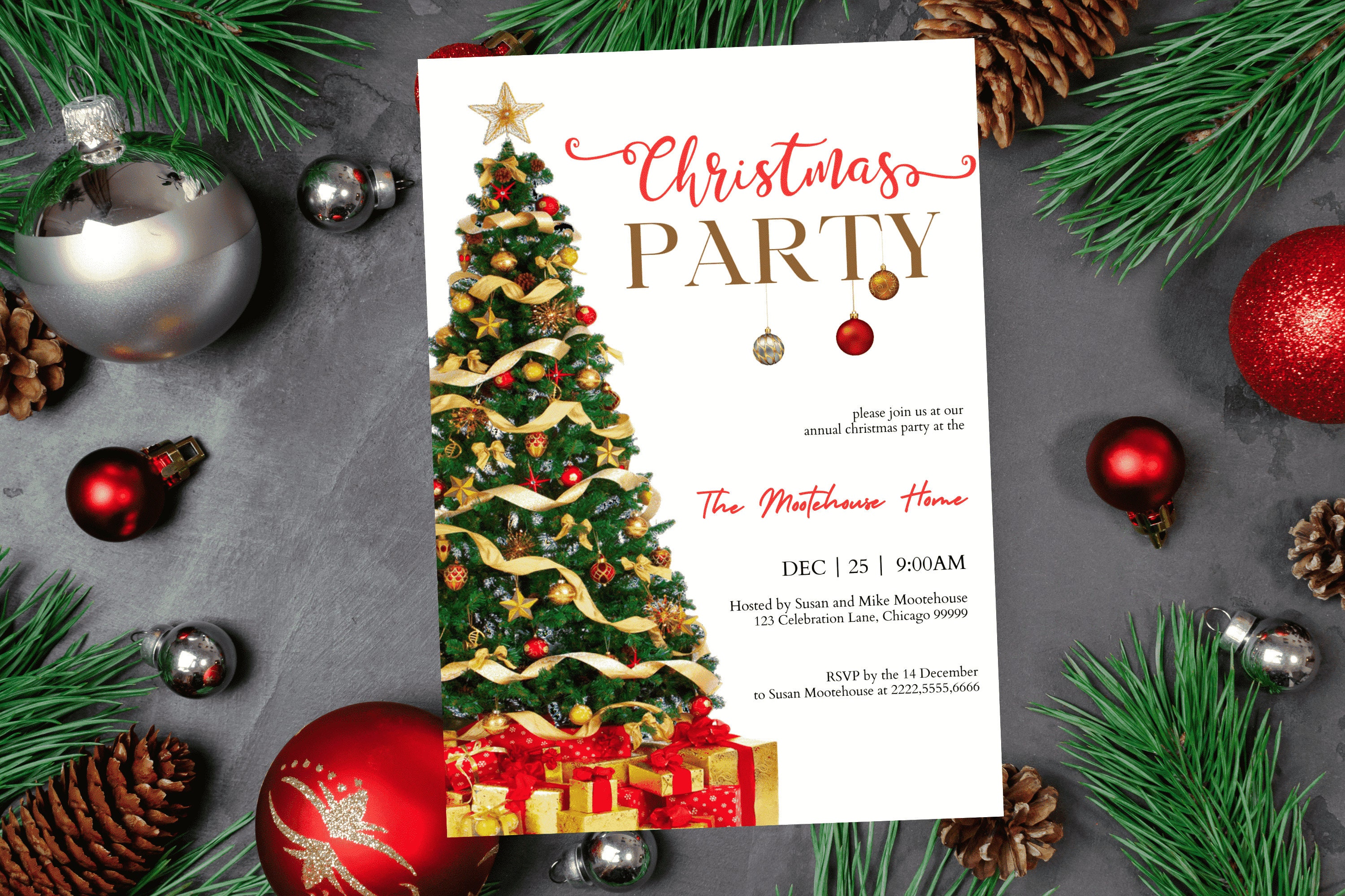 Christmas Party Invitation Christmas Party Invite Christmas Party ...