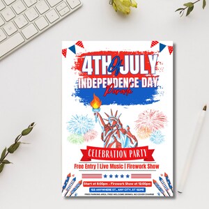 EDITABLE Invitation, 4th of July Parade Invitation, 4th of July Flyer ...