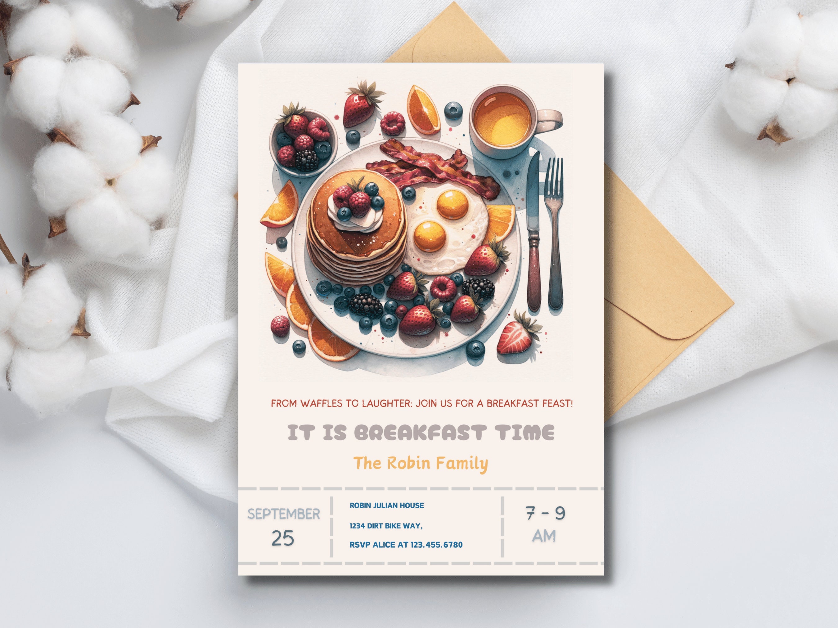 Employee Appreciation Breakfast Invitation, Editable Printable (thank ...