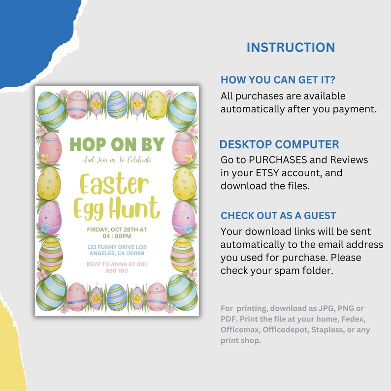Editable Easter Egg Hunt Flyer Template, Printable Easter Egg Hunt ...