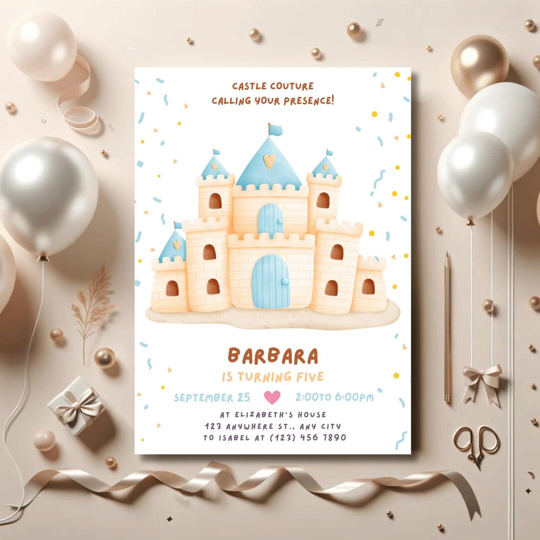 Castle Birthday Invitation Princess Invitation Royal Castle Party ...