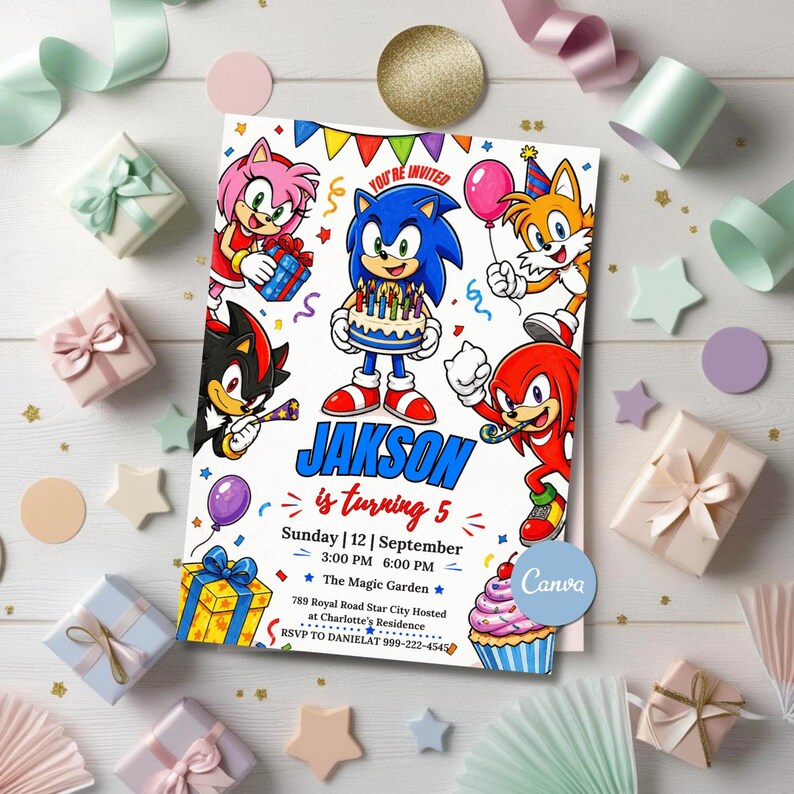 Speed Hero Birthday Cake Party Invite Editable Racing Theme