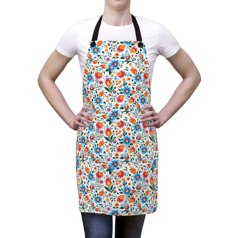 Polish Floral Apron - Multicolor Flower Apron Babcia Gift for Her ...