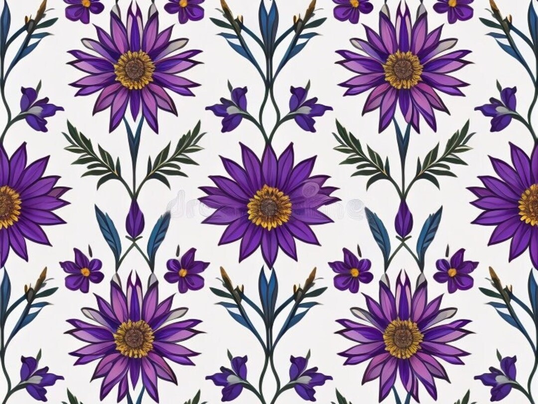 Beautiful Purple Flower Pattern - Etsy