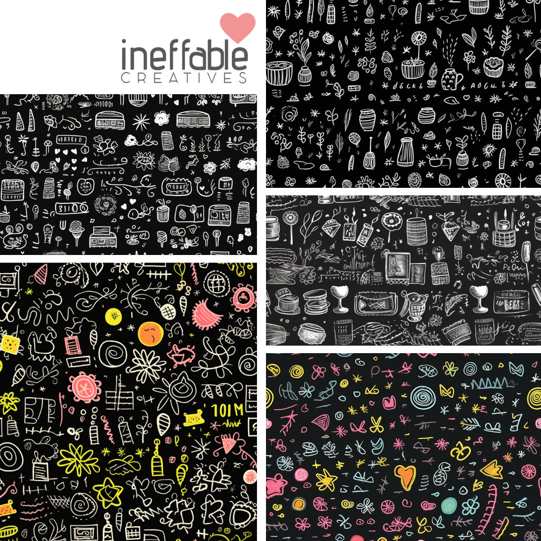 10 Seamless Chalkboard Themed Patterns | Digital Paper, Scrapbook ...