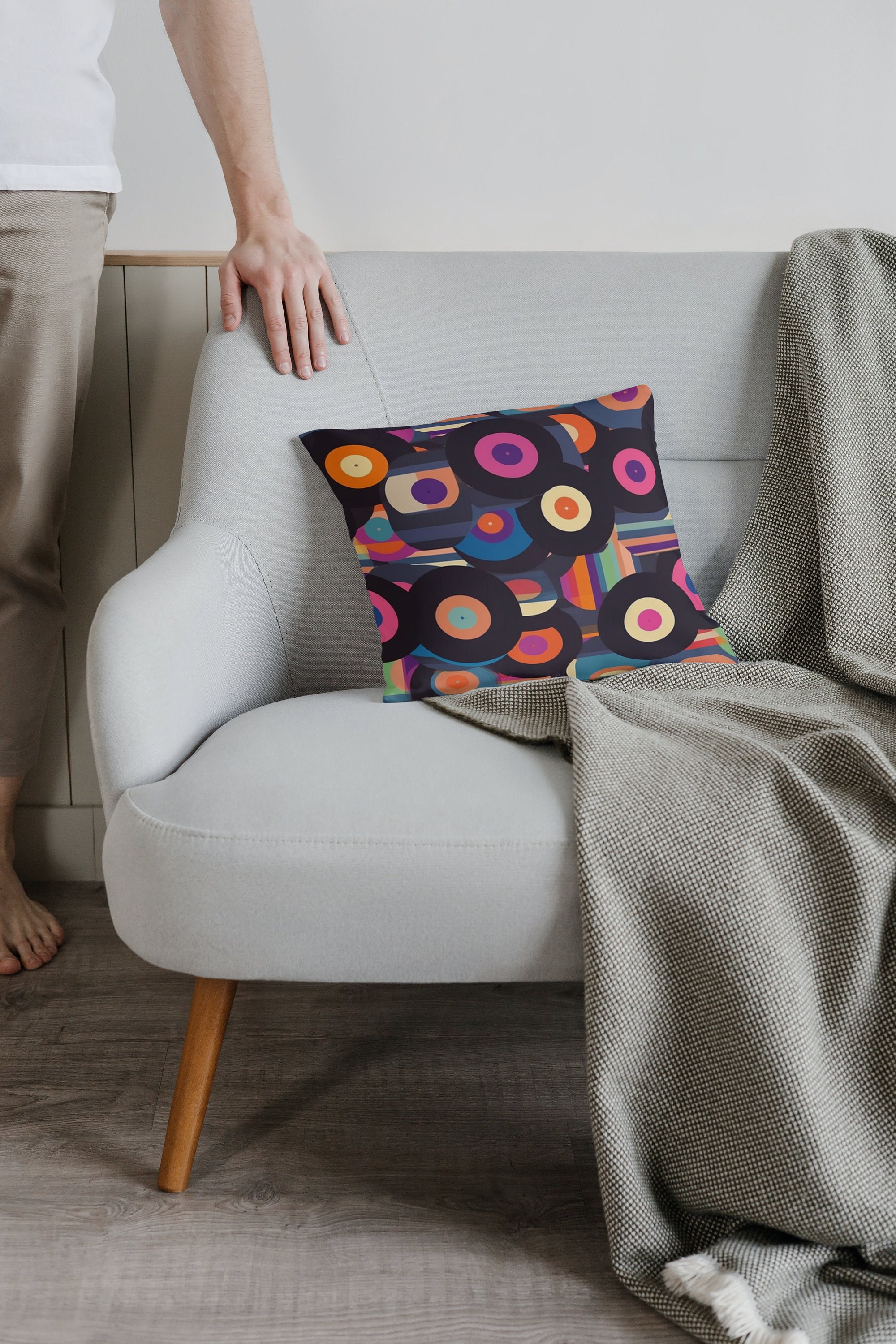 10 Seamless Vinyl Record Pattern Themed Patterns Digital Paper ...