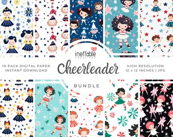 10 Seamless Ditsy Floral Themed Patterns Digital Paper Scrapbook ...