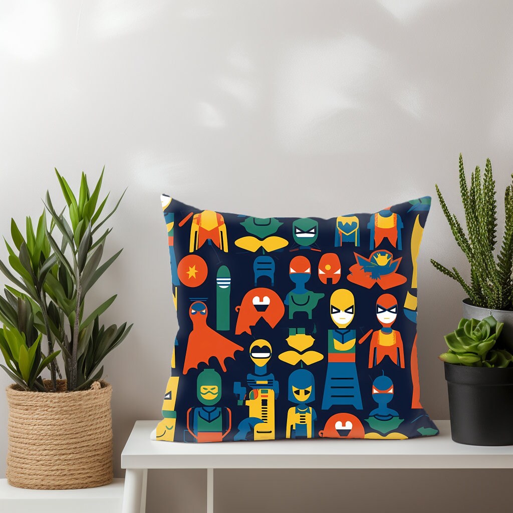 10 Seamless Superhero Themed Patterns Digital Paper Scrapbook Patterns ...