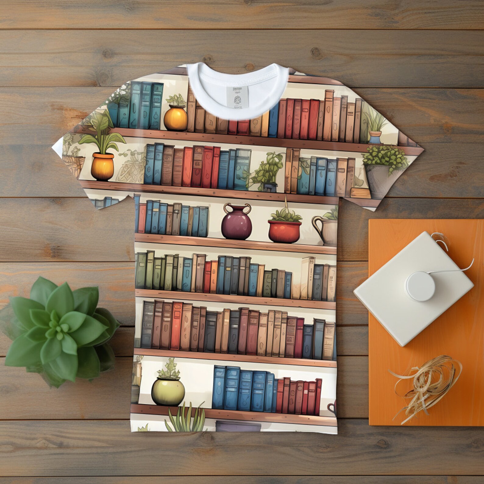 10 Seamless Book Shelf Patterns | Digital Paper Scrapbook Patterns ...