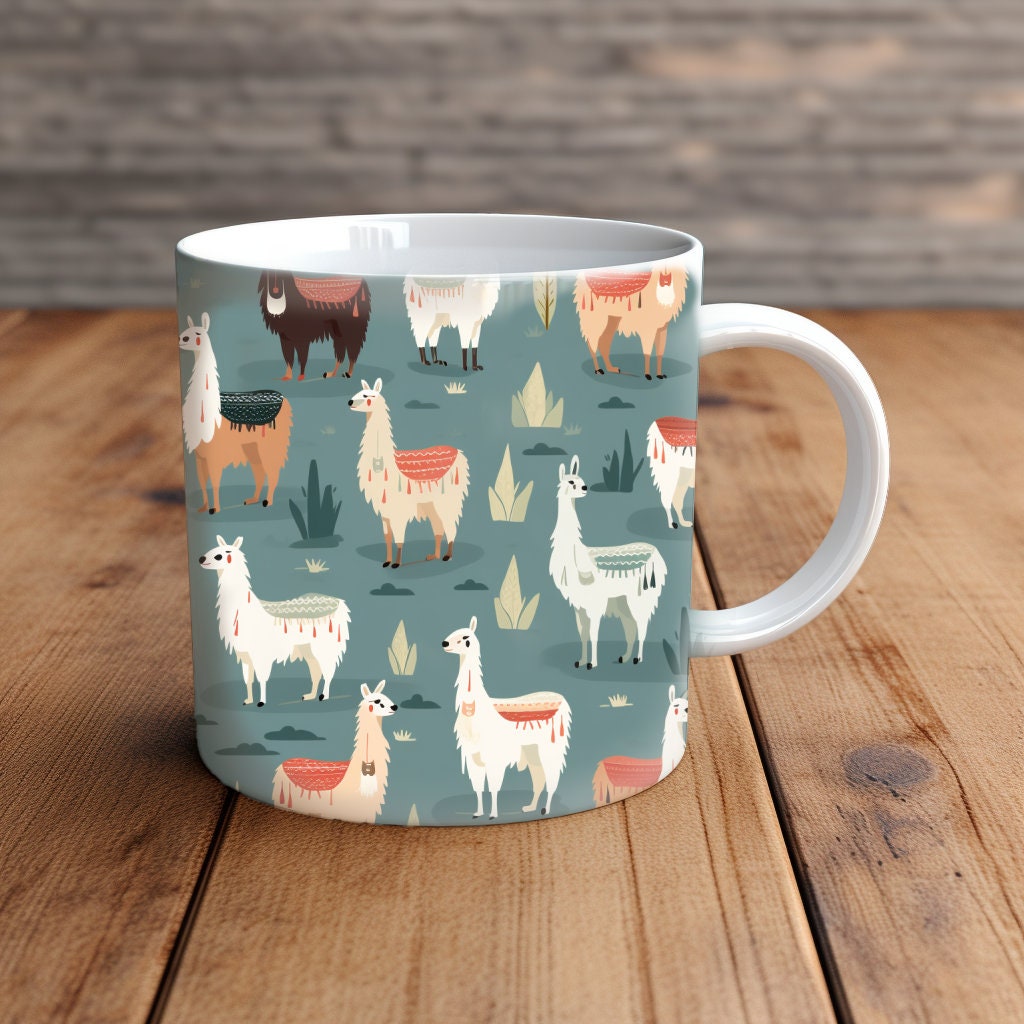 10 Seamless Llamas & Alpacas Patterns Digital Paper Scrapbook Patterns ...