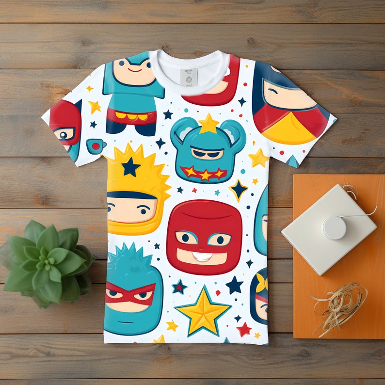 10 Seamless Superhero Themed Patterns | Digital Paper Scrapbook ...