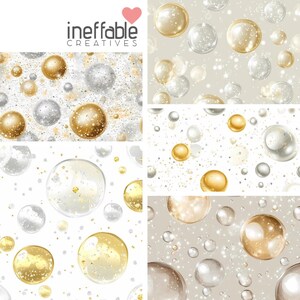 Champagne Bubbles Themed Patterns Digital Paper Scrapbook Patterns ...