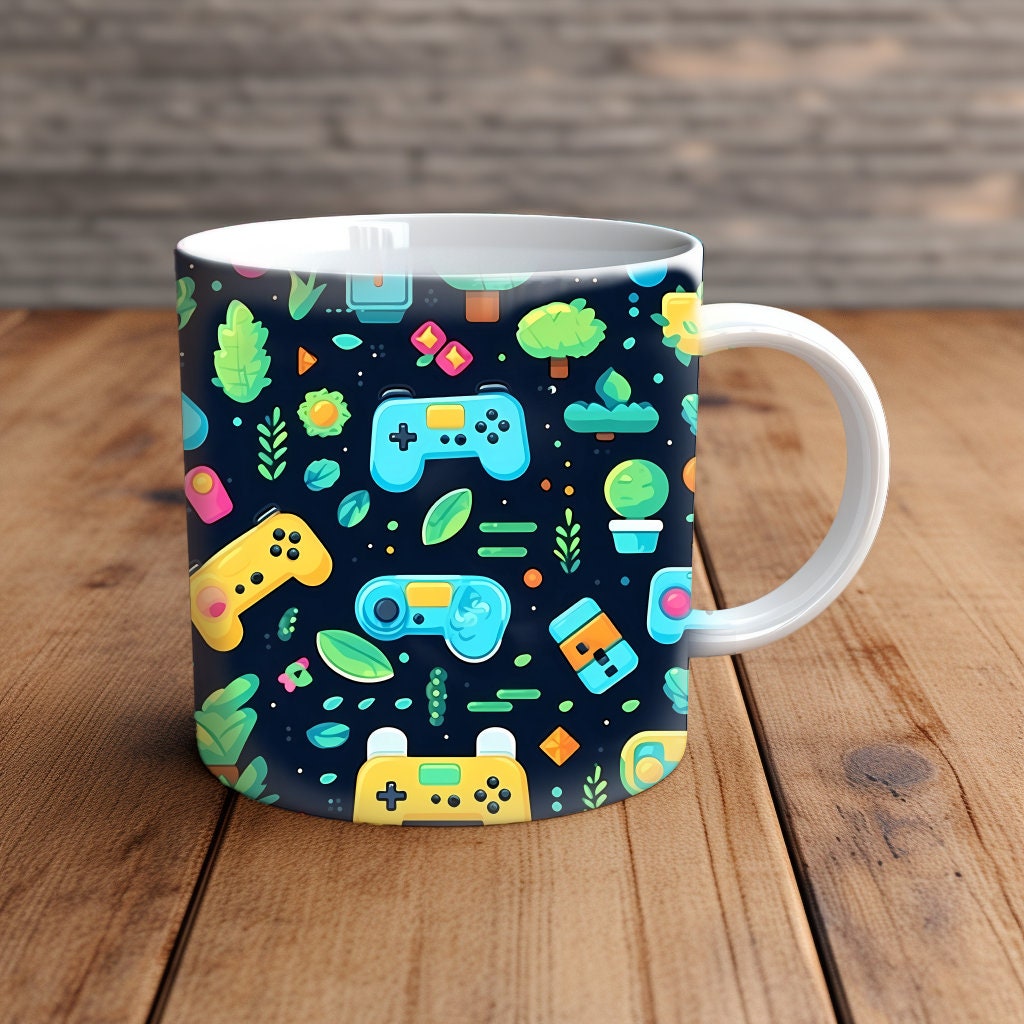 10 Seamless Gaming Inspired Patterns Digital Paper Scrapbook Patterns ...