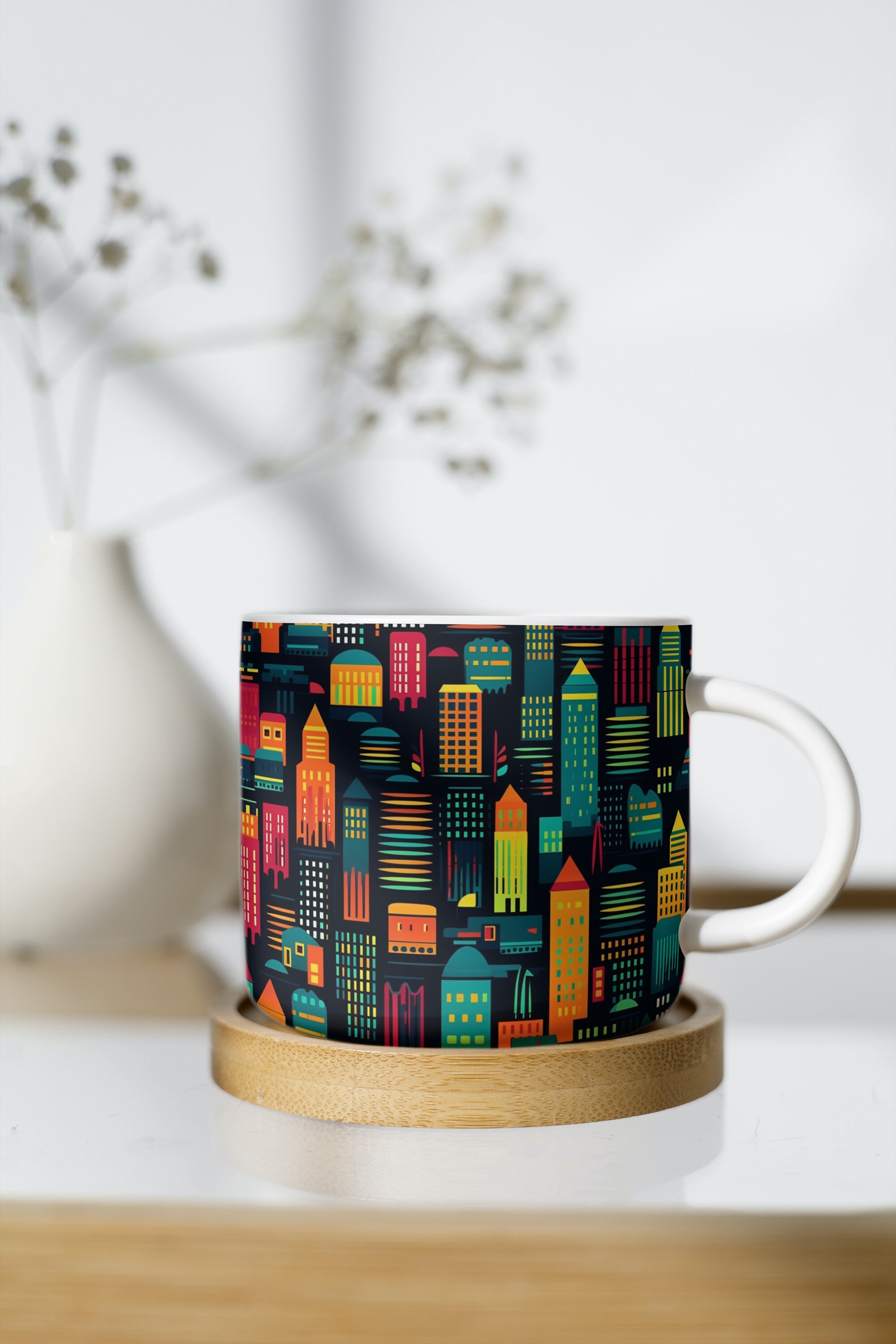 10 Seamless City Skylines | Themed Patterns | Digital Paper Scrapbook ...