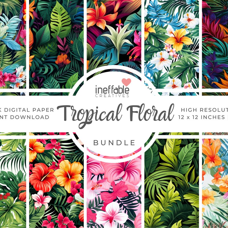 Tropical Floral - Etsy