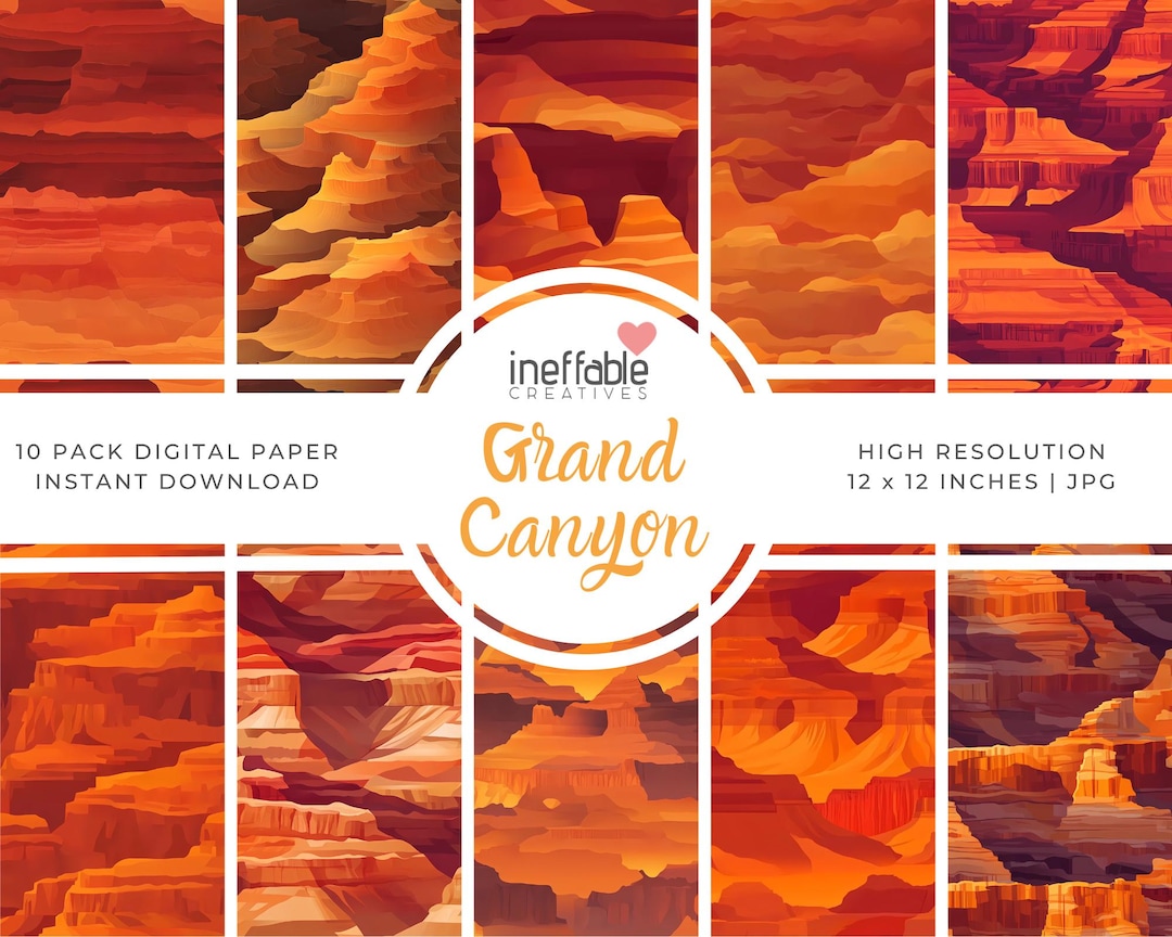 Grand Canyon Themed Patterns | Digital Paper Scrapbook Patterns ...