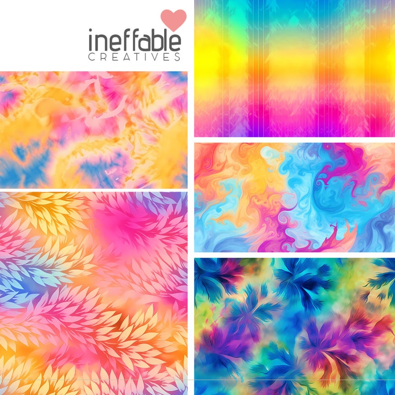 Tie-dye Tapestry Patterns: 10 Seamless Digital Papers (JPG) - Etsy