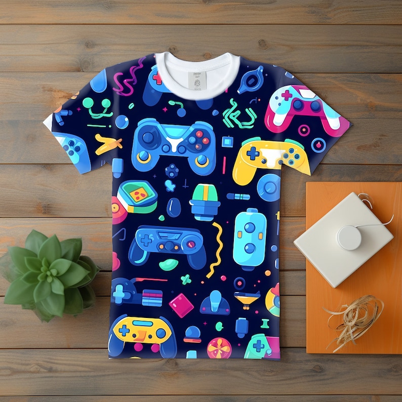 10 Seamless Gaming Inspired Patterns Digital Paper Scrapbook Patterns ...