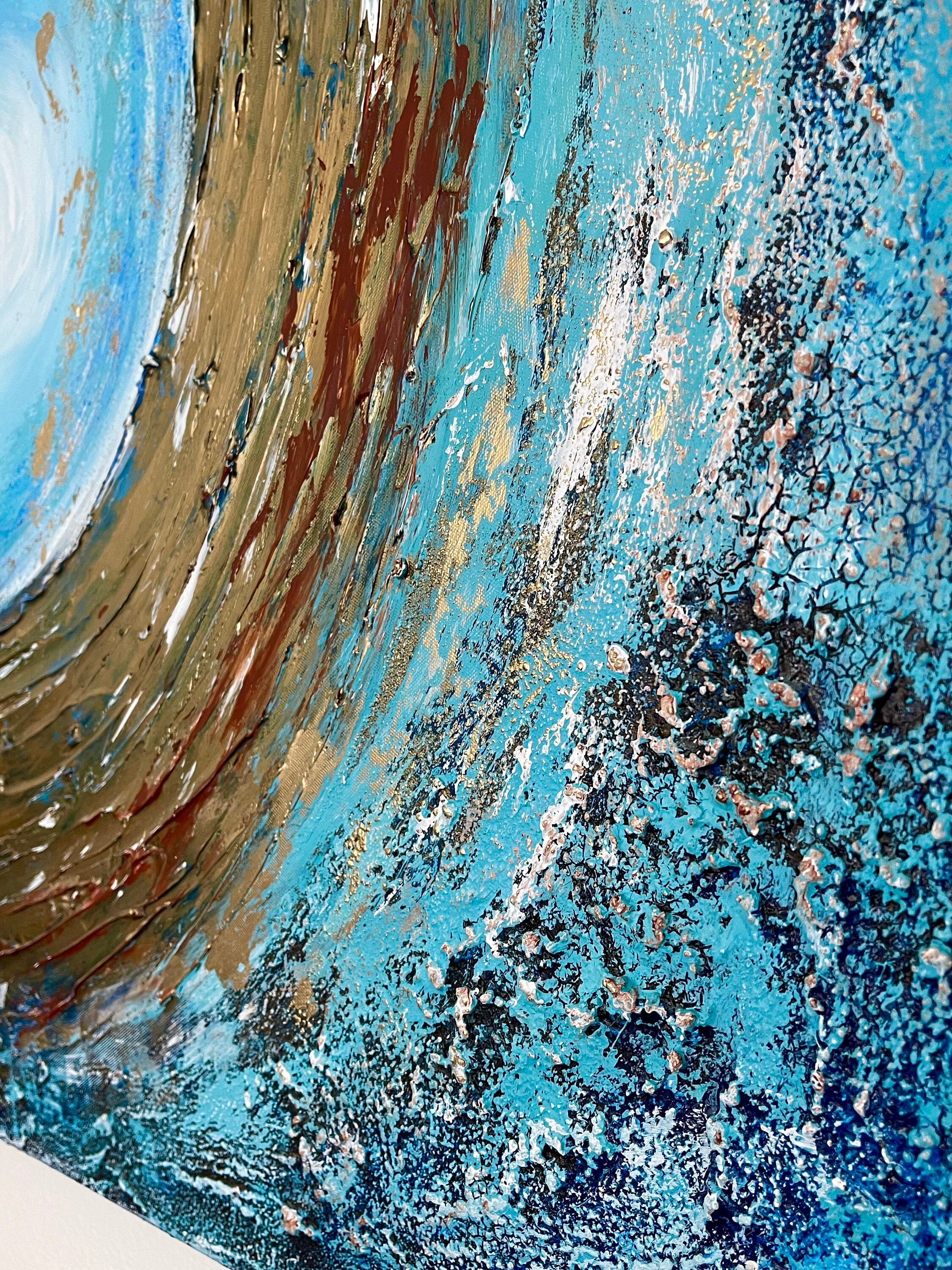 ORIGINAL Extra Large Textured Acrylic Painting on Canvas. THE UNIVERSE ...