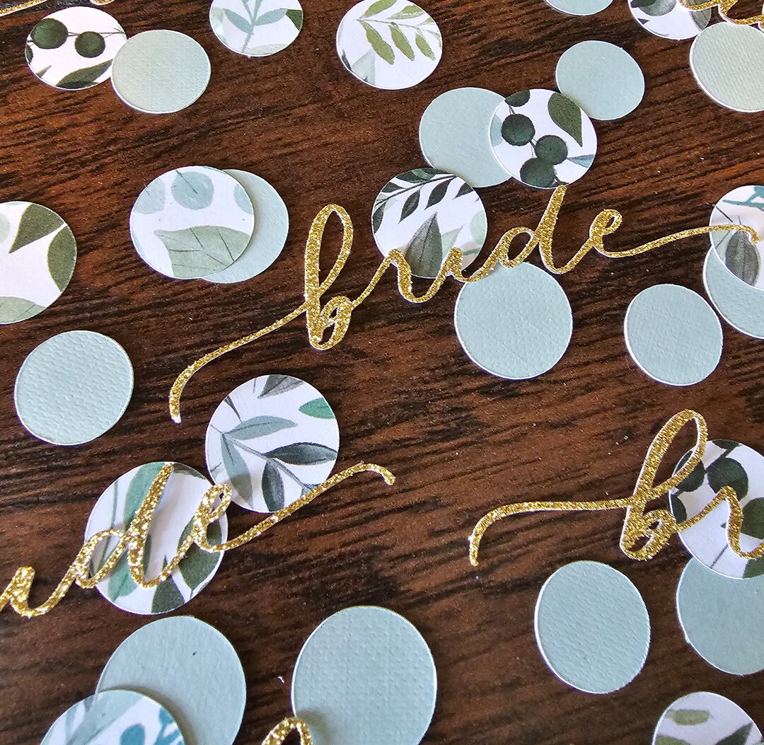 Gold and Greenery Bride Confetti, Bridal Shower, Bridal Brunch ...