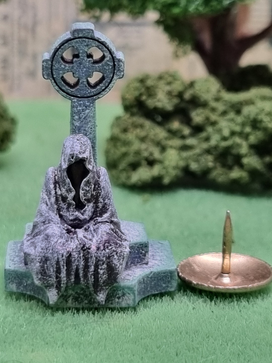 Miniature, 1/48th Scale, Hand Finished, Sitting Faceless Ghost or Grim ...