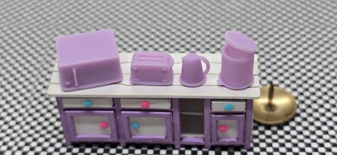 1/48th Scale Miniature Lilac- 4 Piece Kitchen Appliances Set - Etsy