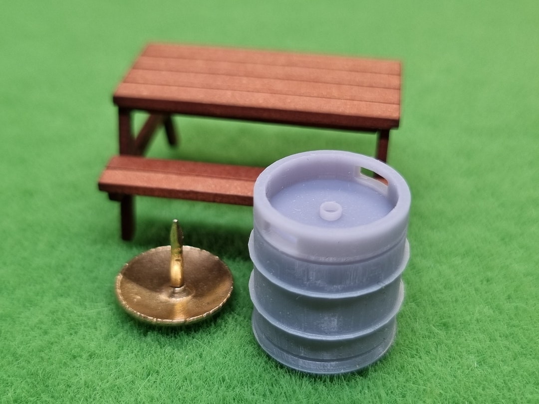 Miniature Pack of 3 - 1/48th Scale Undecorated Medium Beer Barrels, 16 ...