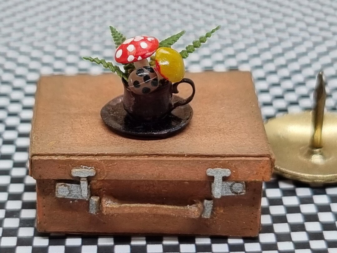 Miniature, 1/48th Scale, Spooky Hand Decorated, Oversized Teacup With ...