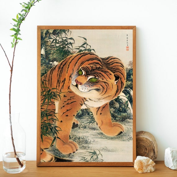 Traditional Japanese Tiger Art