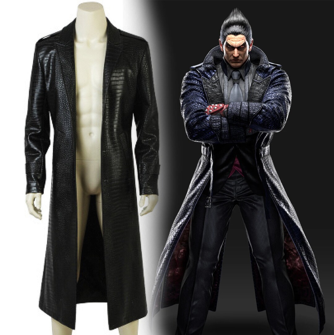 Inspired by Tekken 8 Gameplay Kazuya Mishima Purple Cosplay Leather ...