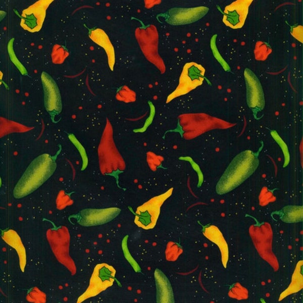 Chili Pepper Fabric - Etsy