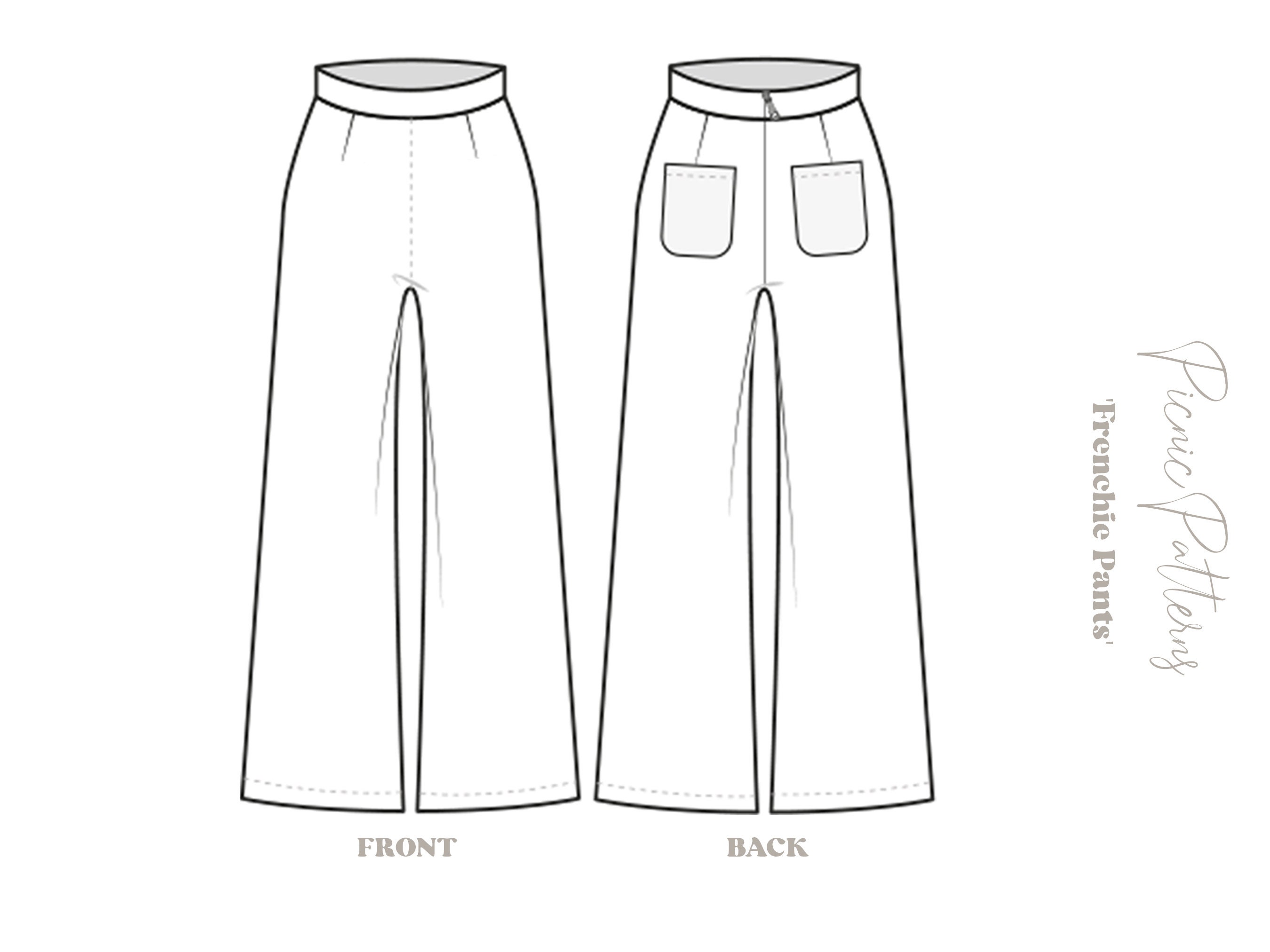 Pants PDF Sewing Pattern frenchie Pants Easy to Sew Beginner Friendly ...