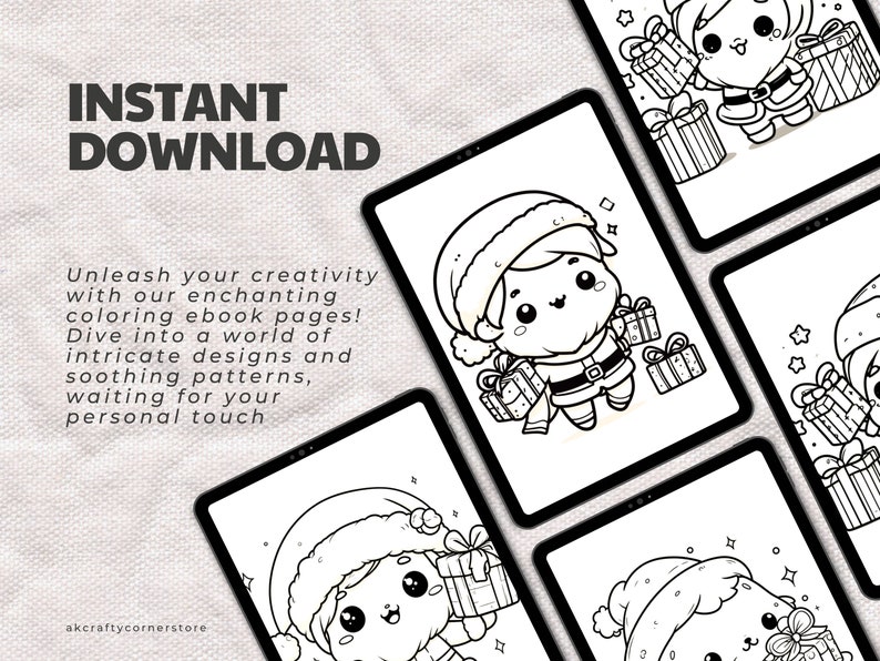 Christmas Coloring Pages, Santa Coloring Pages, Personalized Coloring ...